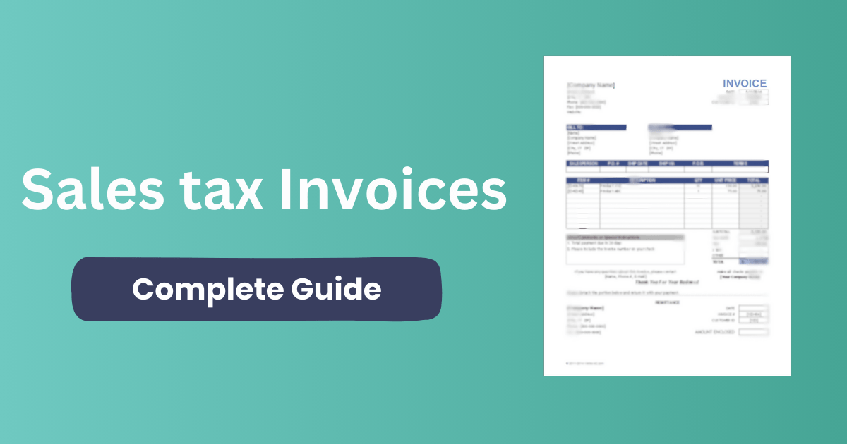 How to make a sales tax invoice? - Scounts